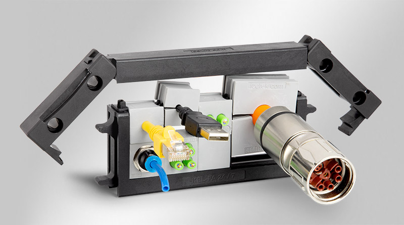 KEL-FA Split Multi Cable Transit Frames for Cables with Connectors, Tool-Less Assembly / IP54